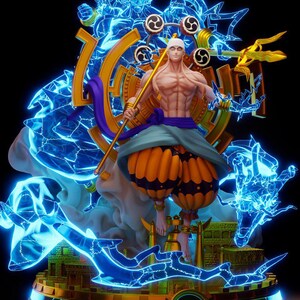 Enel STL – 3D Printable One Piece God Enel Statue | High-detail Anime ...