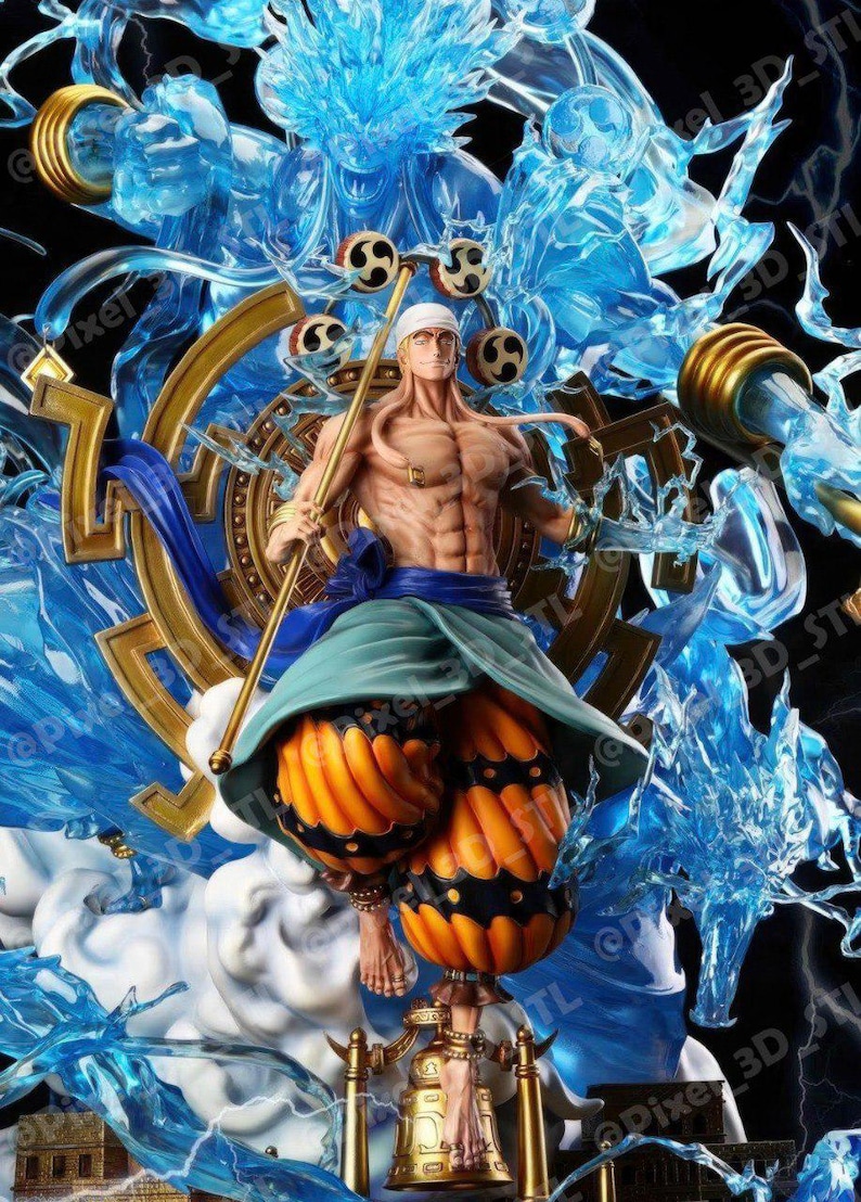 Enel STL – 3D Printable One Piece God Enel Statue | High-detail Anime ...