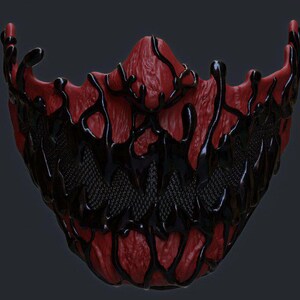 Mascara Symbiote STL – 3D Printable Alien Mask for Cosplay & Display ...