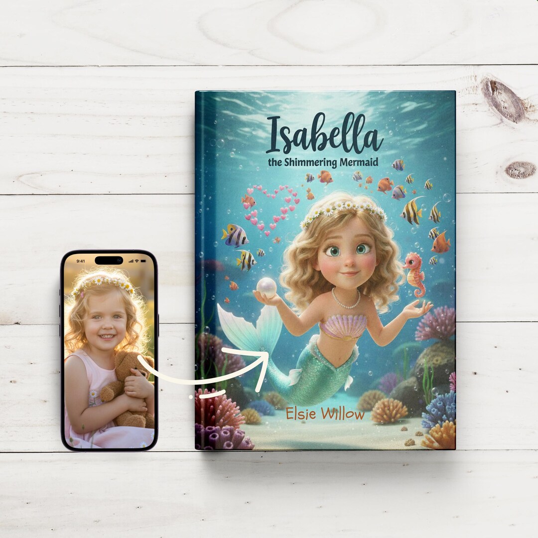 Personalized Mermaid Storybook, Custom Ocean Princess Book, Under Sea ...