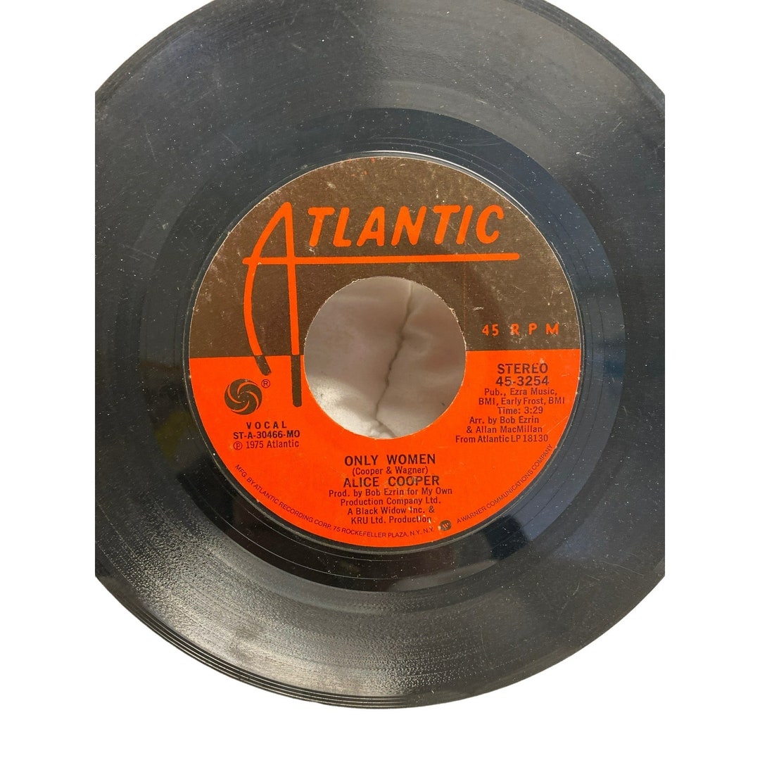 Vintage 7” Vinyl Record Alice Cooper 45 RPM Only Women Cold Ethyl - Etsy