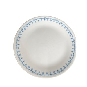Vintage 10" Corelle Snowflake Blue Garland Dinner Plate - Etsy
