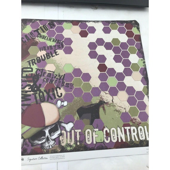 Paper & Party Supplies Out of control theme 12 x 12 scrapbook paper ...