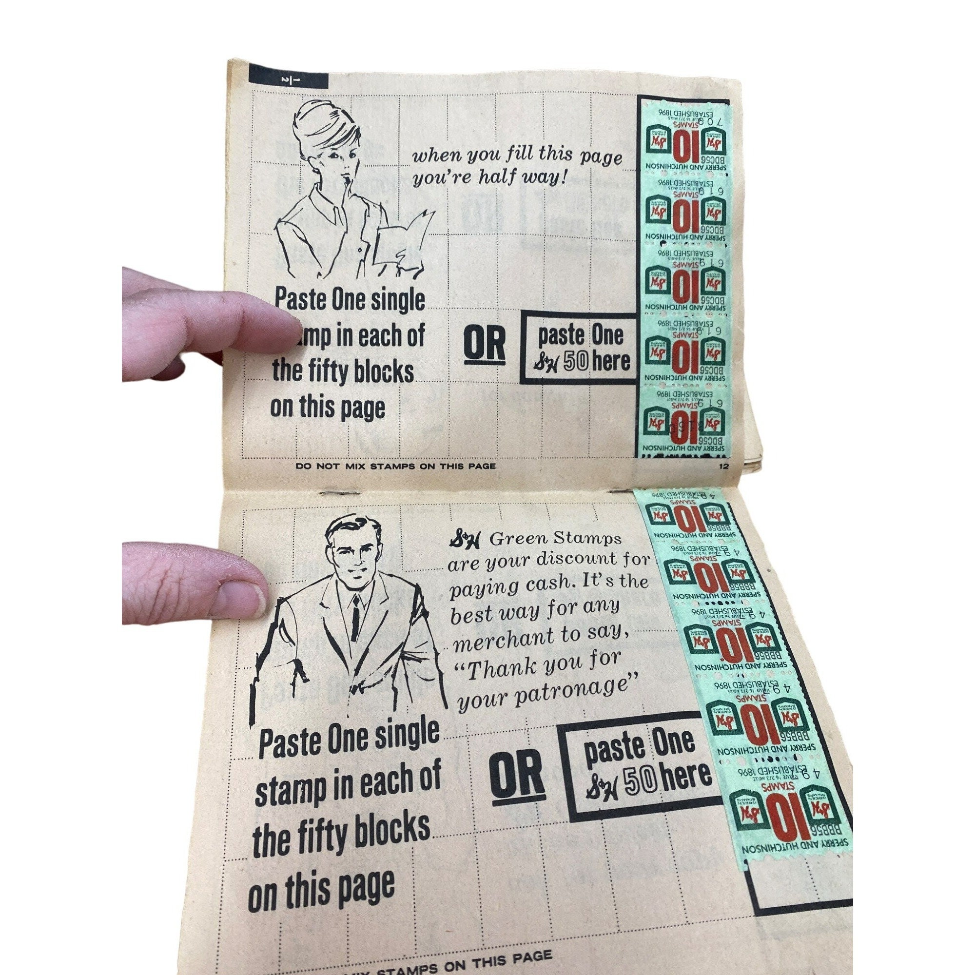 Antique S&H Green Stamps Quick Saver Booklet - Etsy