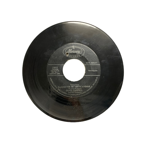 Vintage 7 45 RPM Vinyl Record David Carrol White Rose of - Etsy