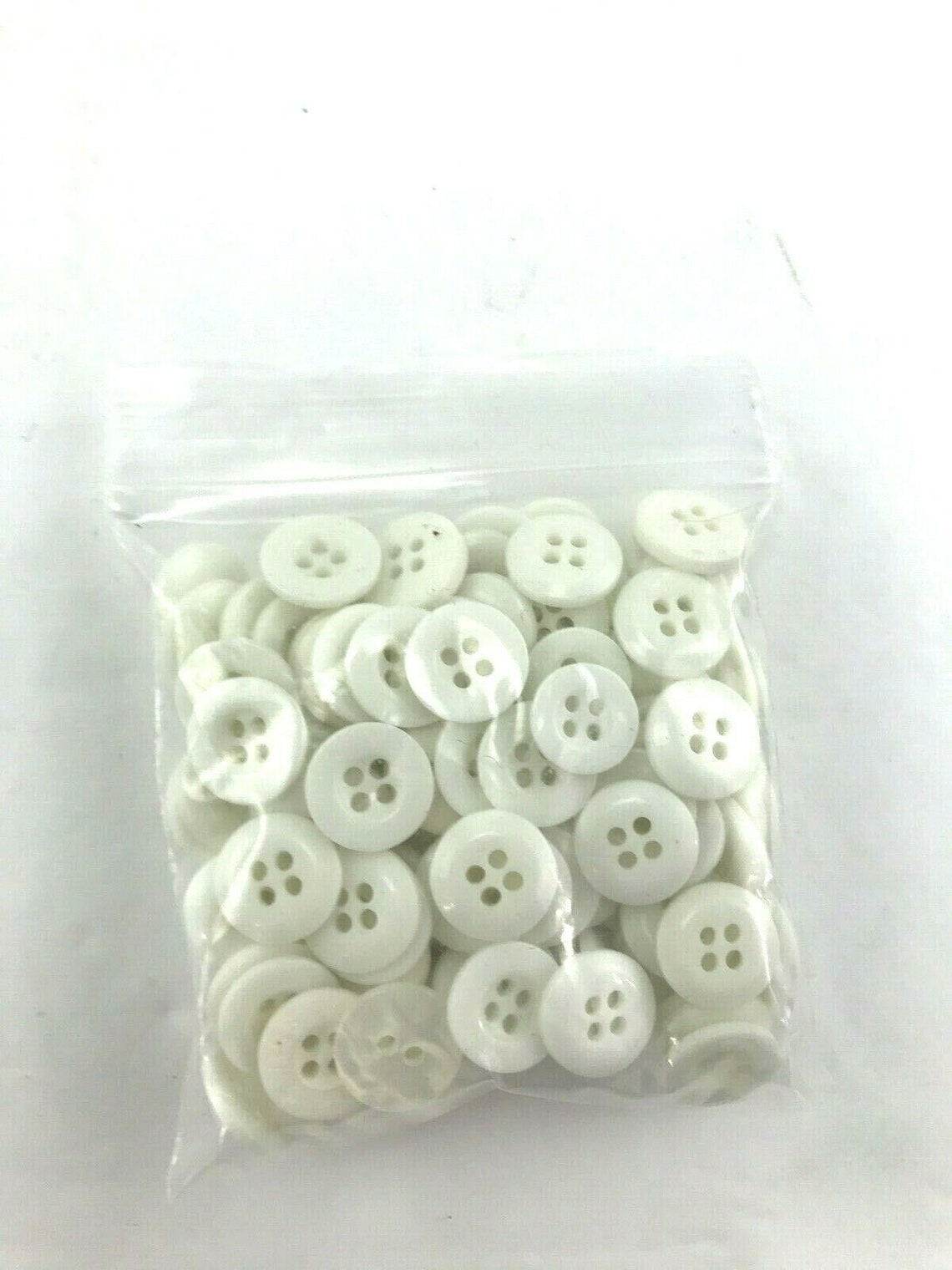 Bag of Buttons Plastic White 4-hole - Etsy