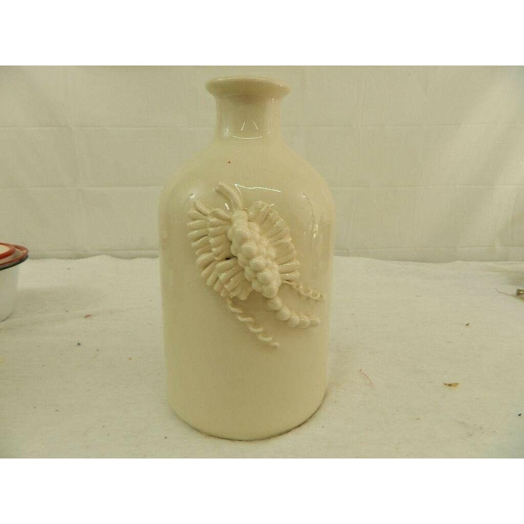 White Decorative Jug Floral Craft Photo Prop Display Ceramic? Pottery ...