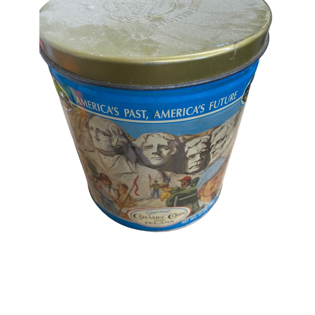 Vintage Mount Rushmore Collectible Tin Caramel Corn Round Photo Prop - Etsy