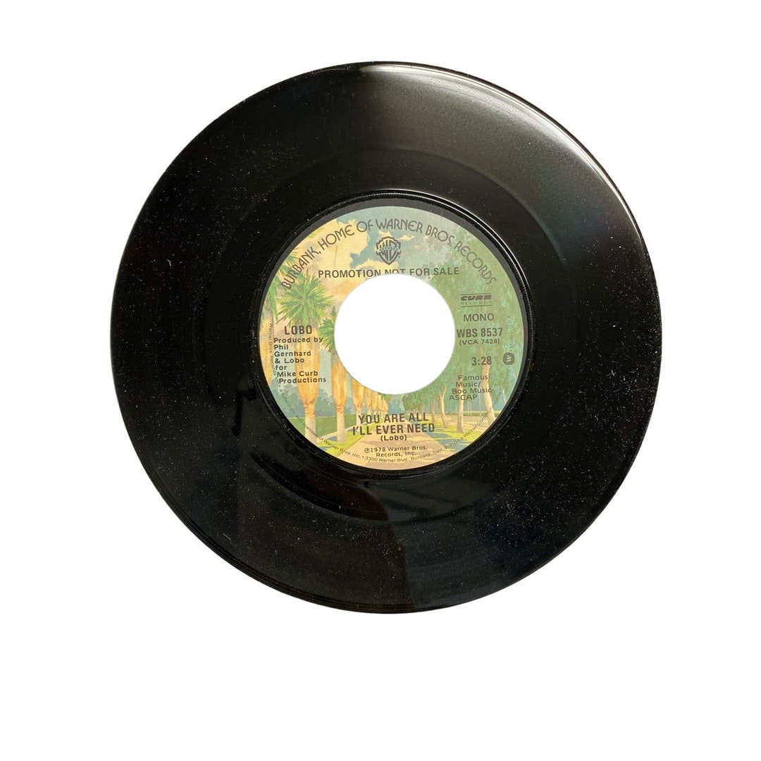 Vintage 7” 45 RPM Vinyl Record Lobo You Are All I'll Ever Need - Etsy