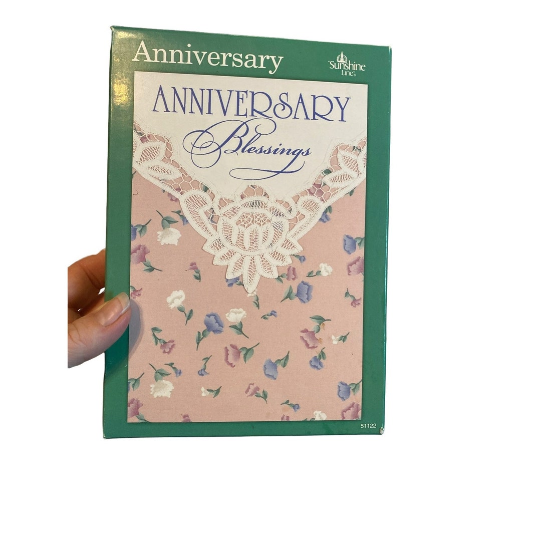 AS IS 9 Pc Sunshine Lines Anniversary Blessings Assorted Greeting Cards ...