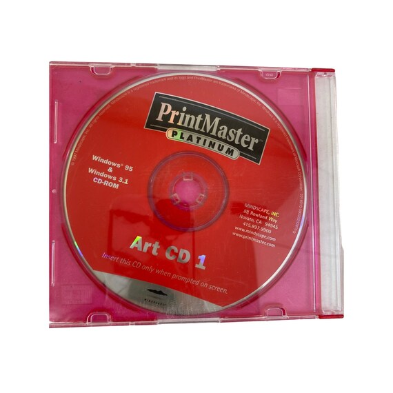Vintage Print Master Platinum Art Cd 1 Windows 95 3.1 Computer - Etsy