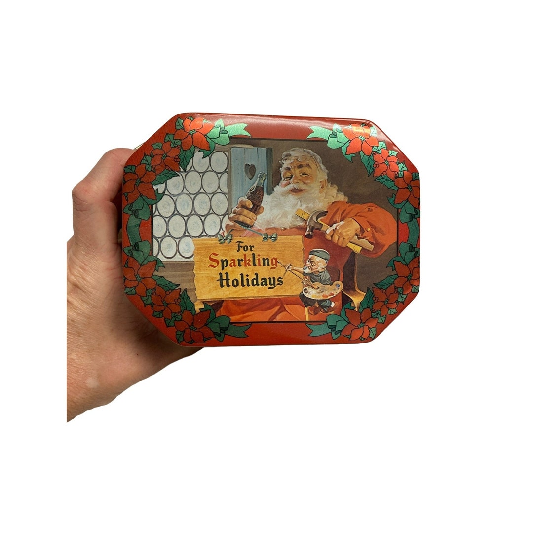Coca Cola Octagon Santa Collectible Tin 1996 - Etsy