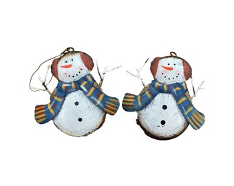 Metal Black and White Snowman Ornaments - Etsy
