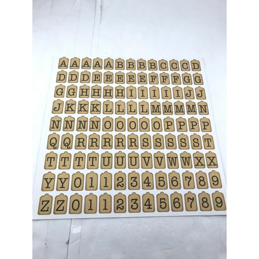Alphanumeric Tags 12 X 12 Scrapbook Paper Acid and Lignin Free - Etsy
