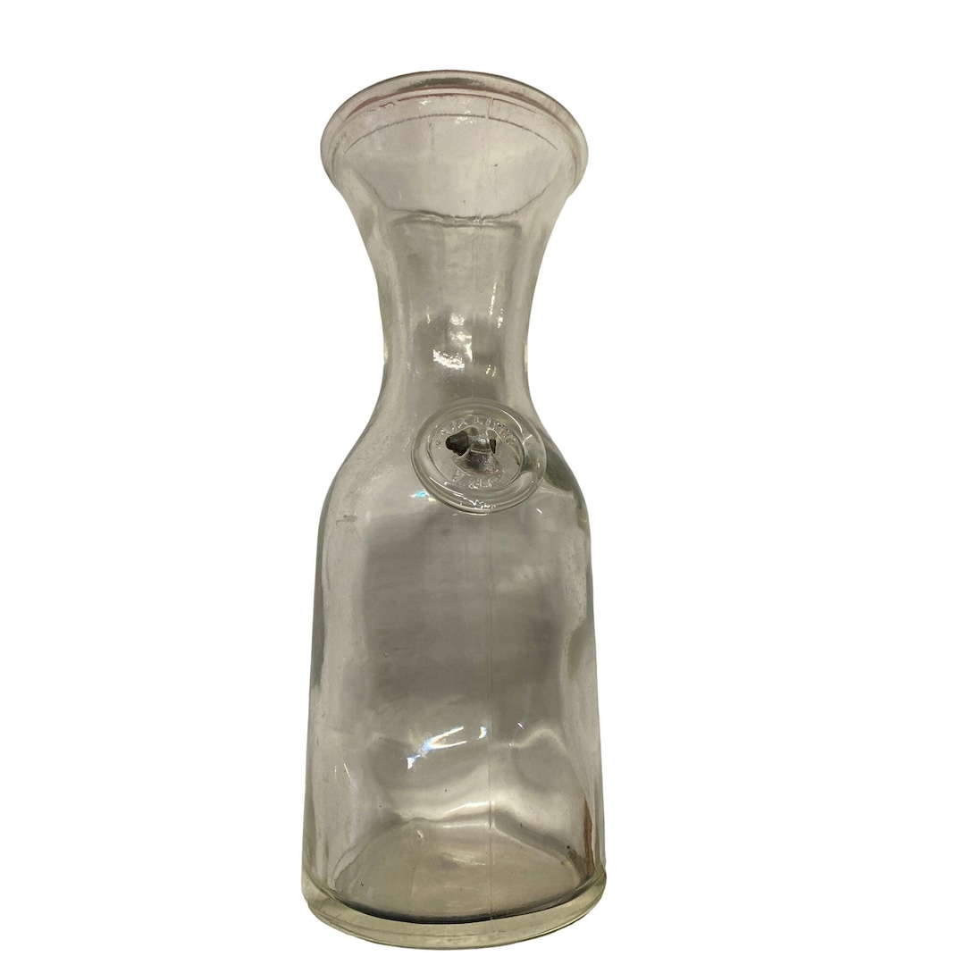 Vintage 1/2 Litro Milk Clear Glass Vase Bottle Photo Prop Display - Etsy