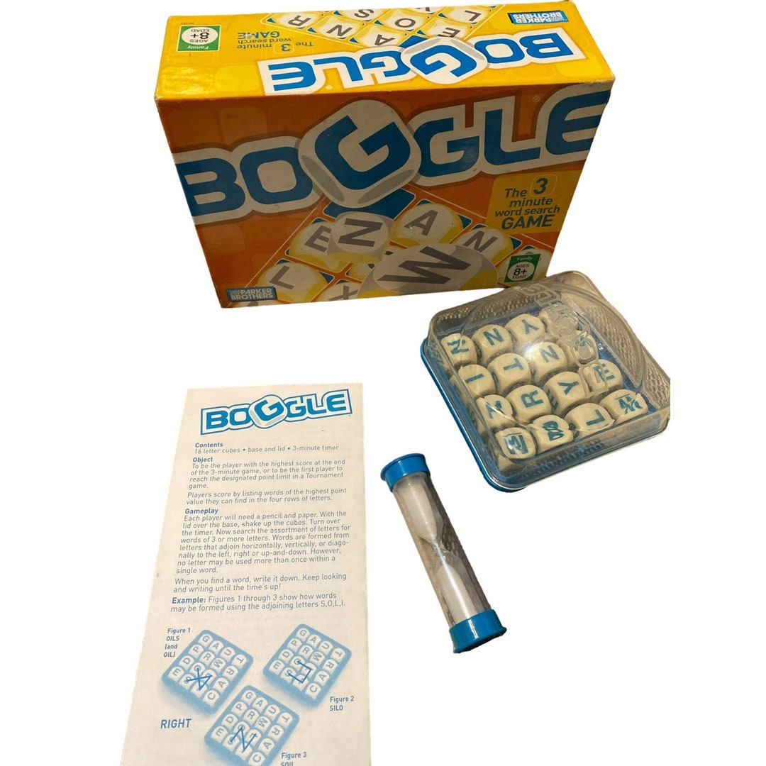 Vintage Boggle 3 Minute Word Search Game Spelling - Etsy