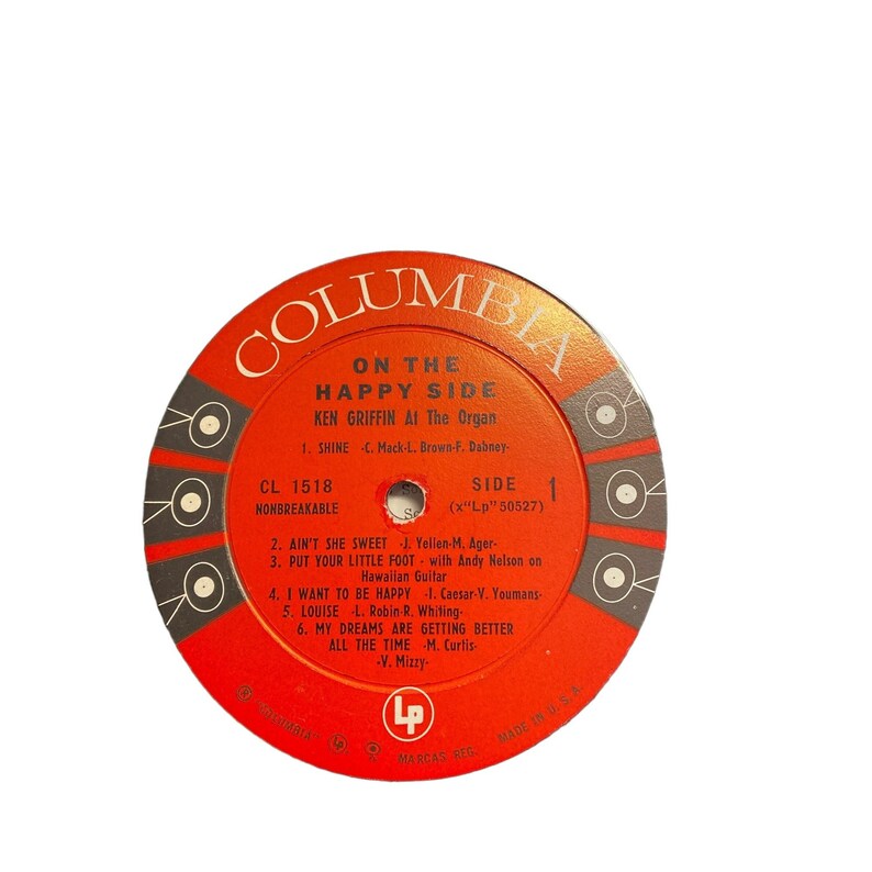 Vintage Vinyl Record Ken Griffin on the Happy Side - Etsy