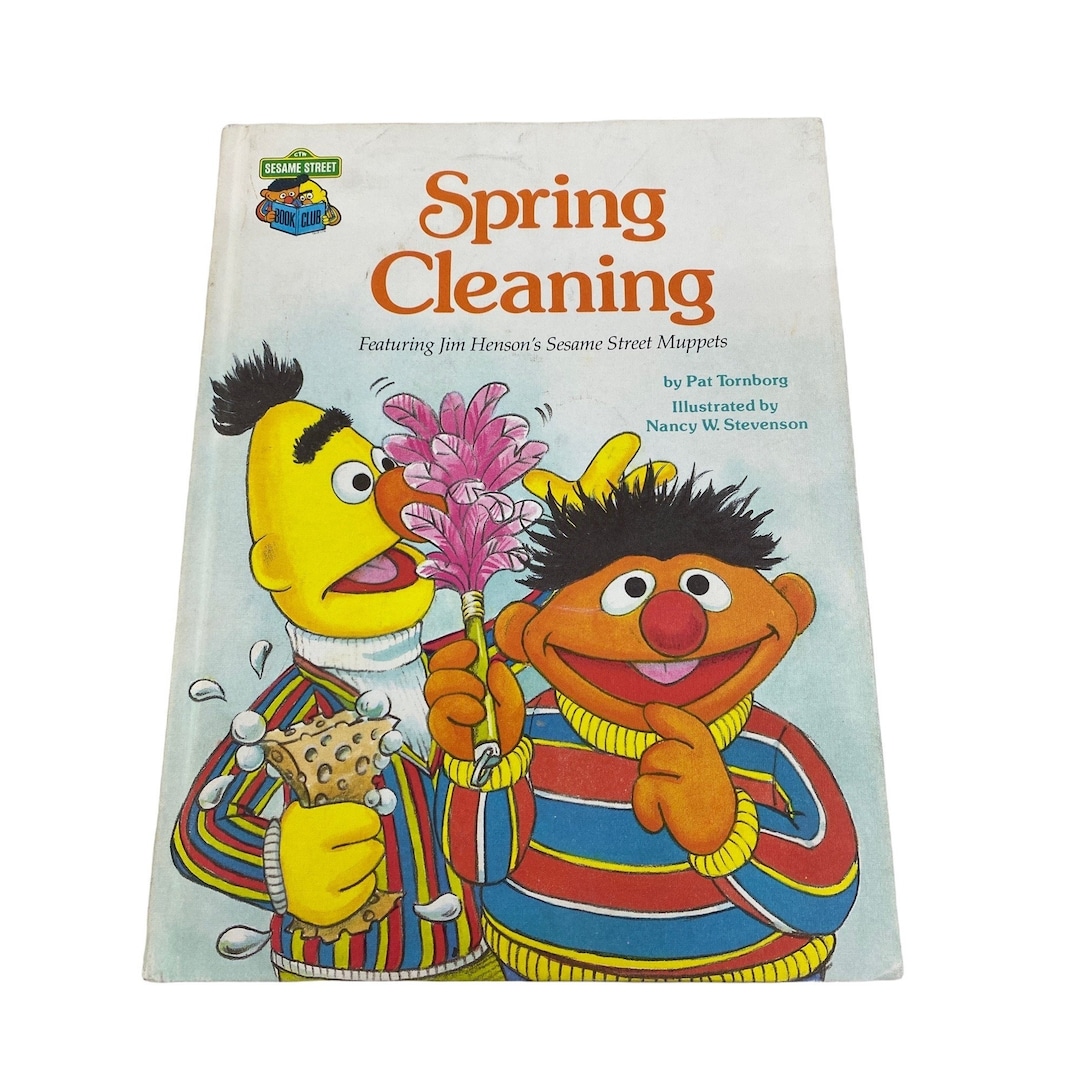Vintage Sesame Street Spring Cleaning Hardcover Book Educational - Etsy