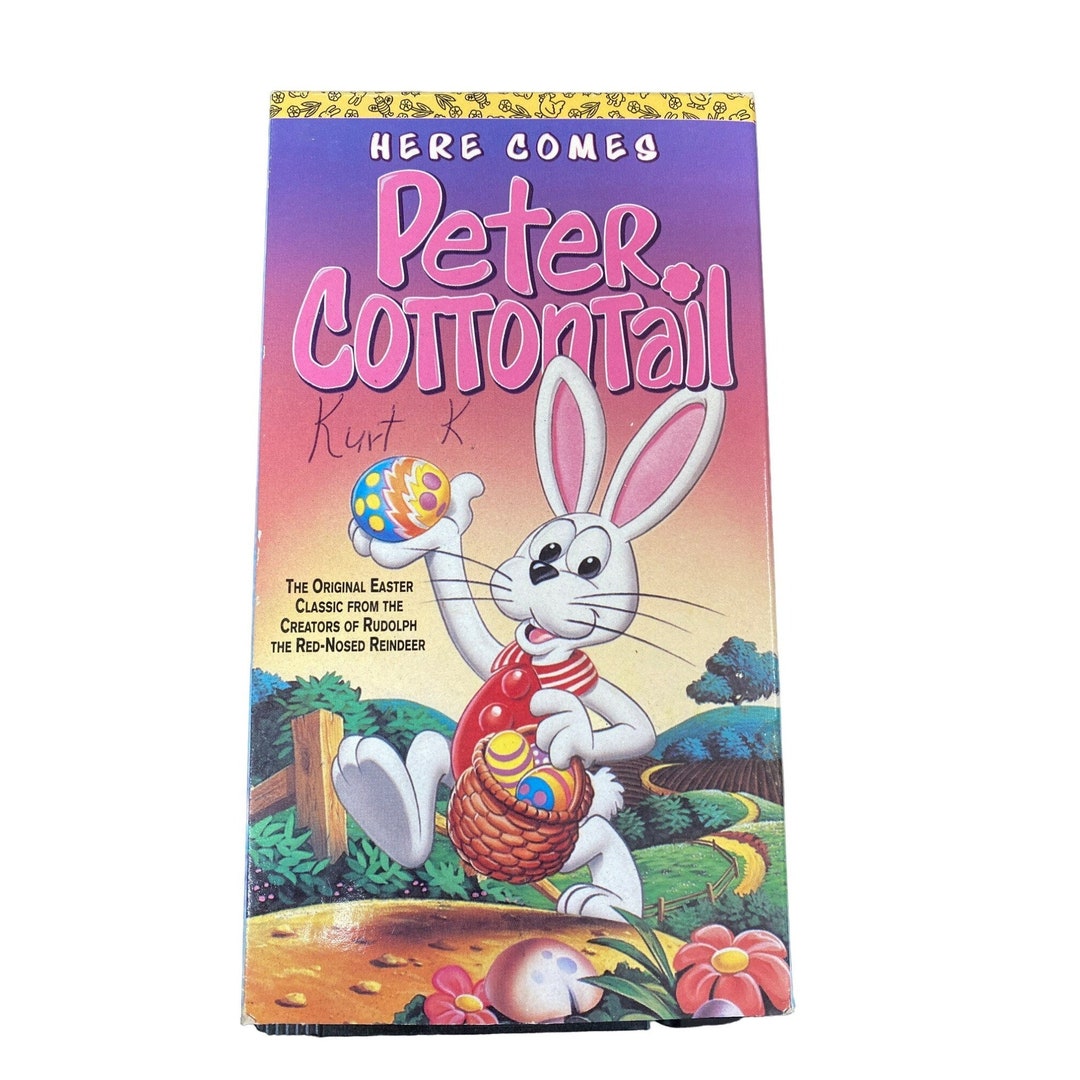 Vintage Here Comes Peter Cottontail Vhs Tape Cartoon Collectible Kitch ...