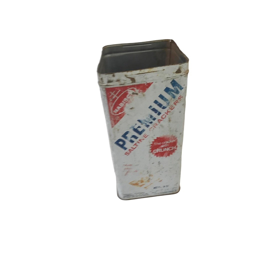 AS IS Rusty Premium Saltine Crackers Tin Planter Craft Display - Etsy