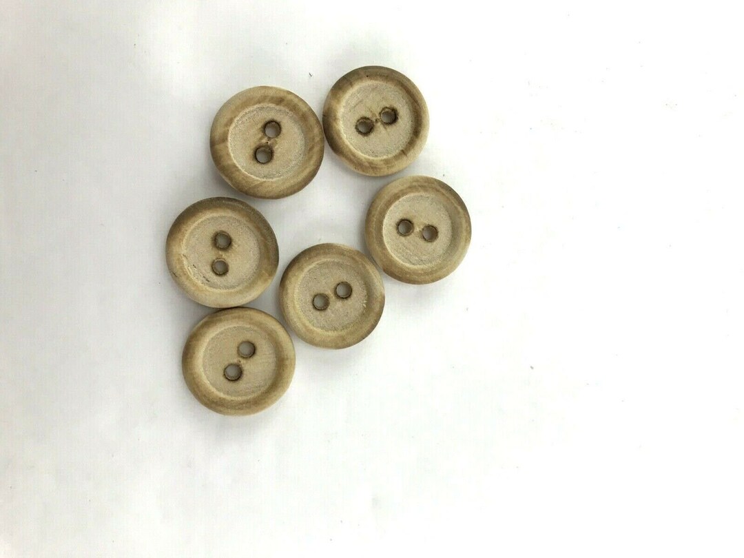 Set of 6 Wooden Buttons Craft Embellishment - Etsy