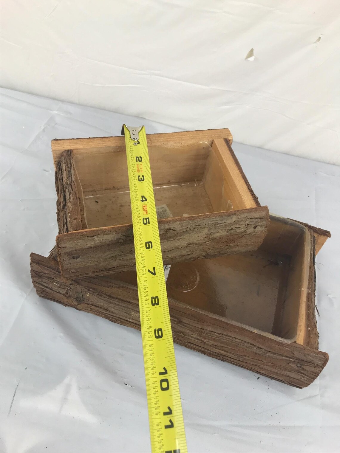 Set of 2 Rustic Primitive Wooden Boxes Decor Accent With | Etsy