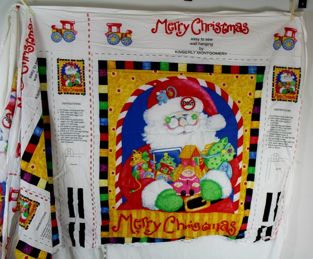 Christmas Santa DIY Wall Hanging Sewing Fabric Panel - Etsy