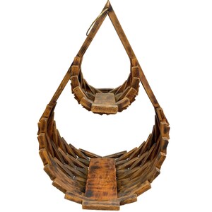 Vintage Handmade Wooden Block Hanging Plant Stand 2 Tier - Etsy