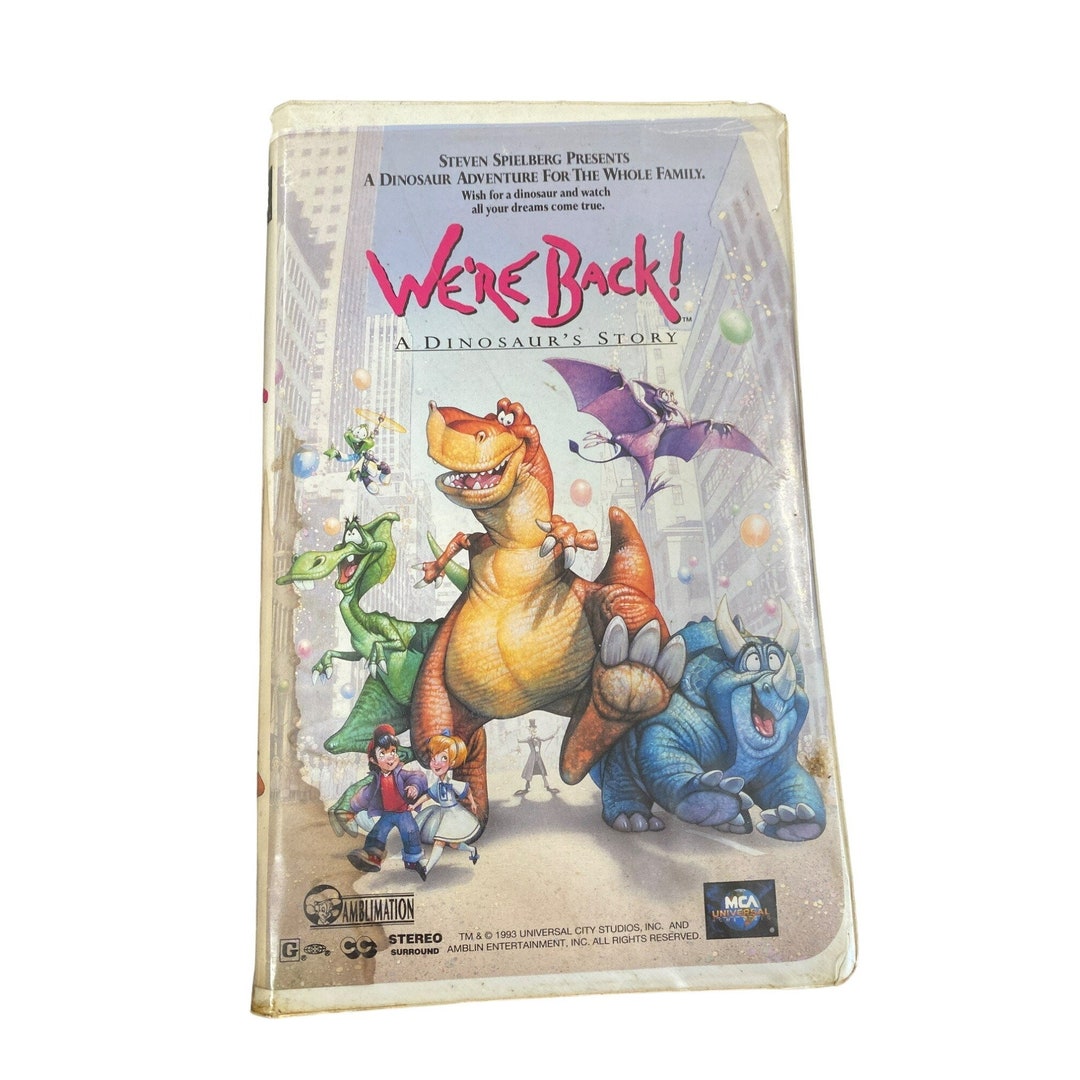 Vintage We're Back VHS Tape a Dinosaur Cartoon Movie - Etsy
