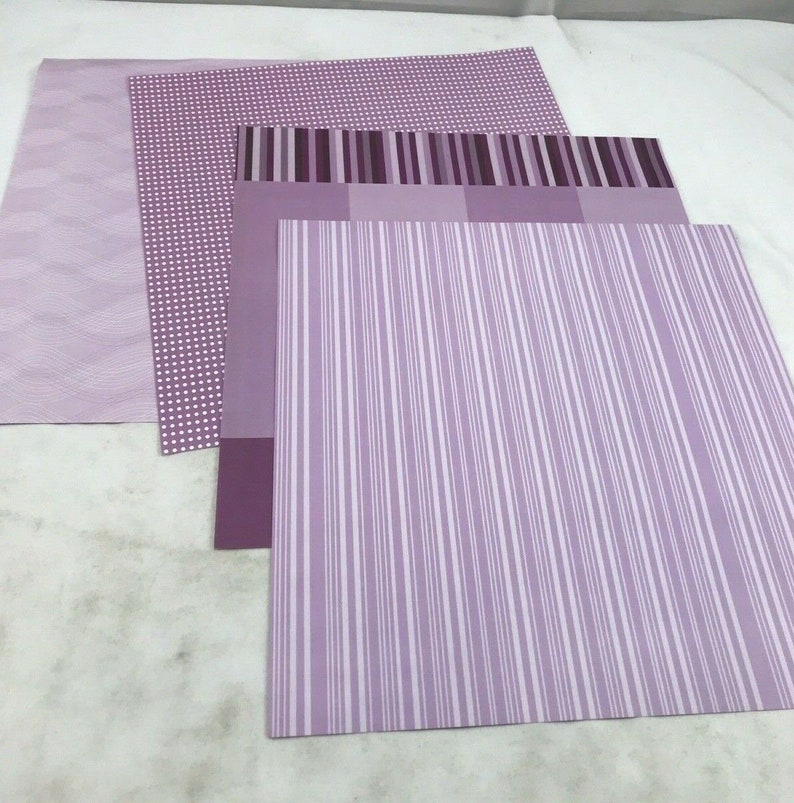 Set of 5 scrapbook paper acid ling free craft greeting altered art 12 x ...