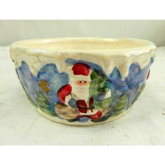 Kitchen & Dining Ceramic Christmas Santa serving bowl ceramic Bowls ...