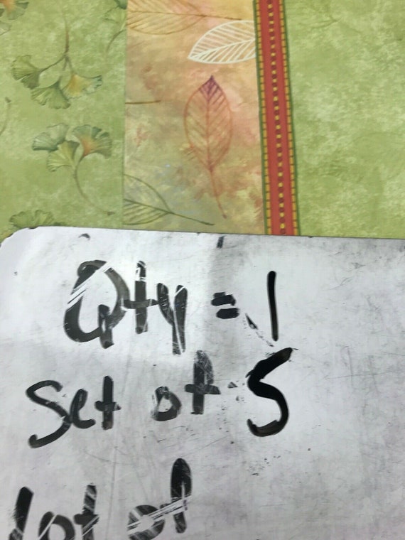 Set of 5 scrapbook paper acid ling free craft greeting altered art 12 x ...