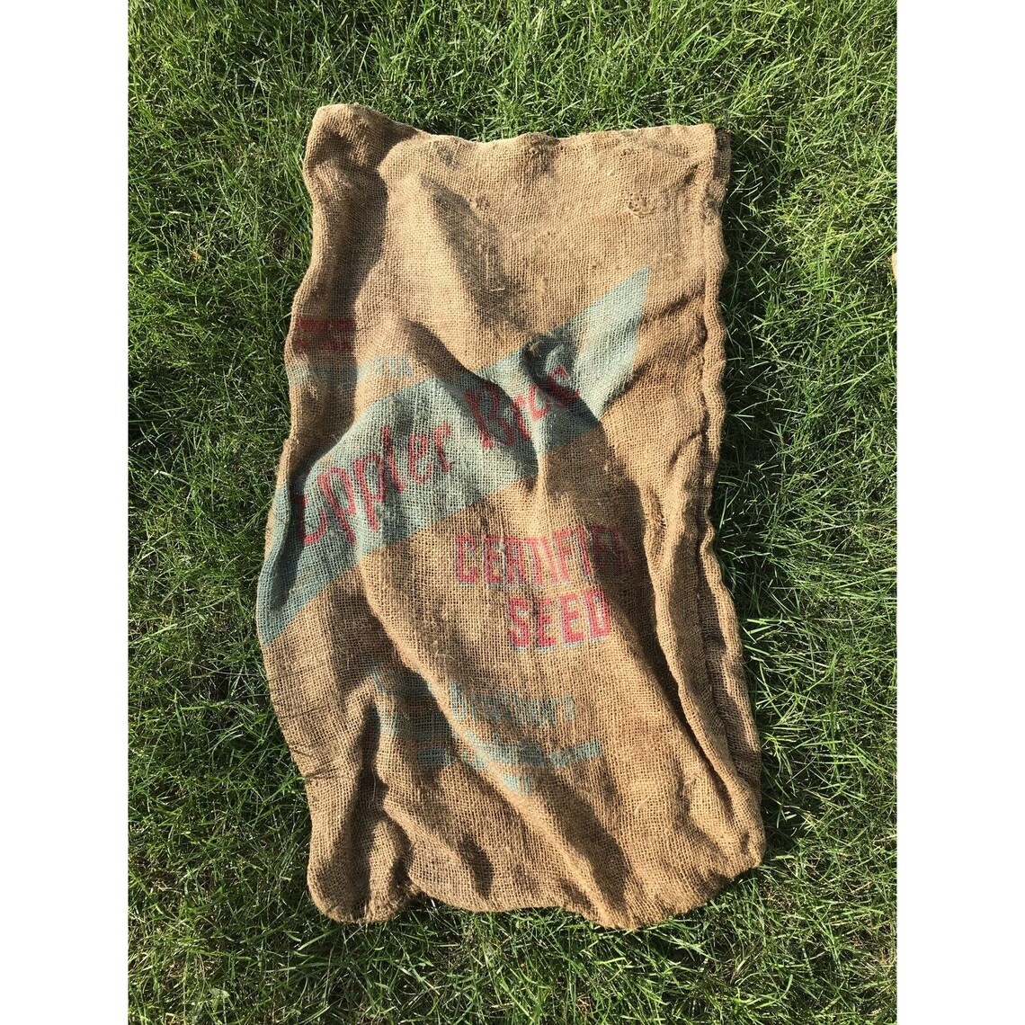 Eppler Bros Vintage Burlap Sack Photo Prop 20" X 32" Craft Upholstery ...