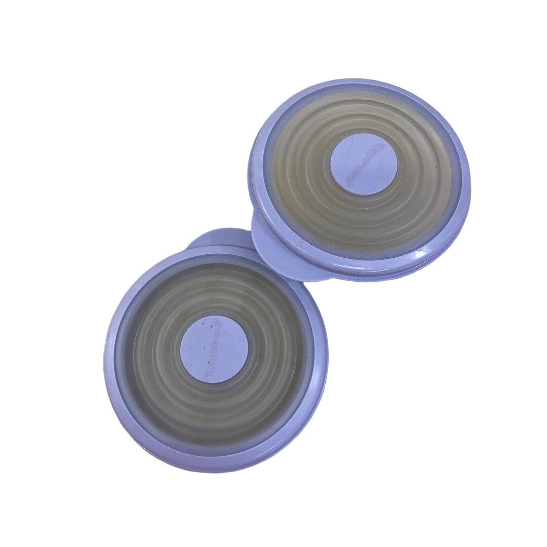 2 Pc Vintage Round Tupperware Fluted Silicone Lids - Etsy