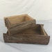 Set of 2 Rustic Primitive Wooden Boxes Decor Accent With Liners - Etsy