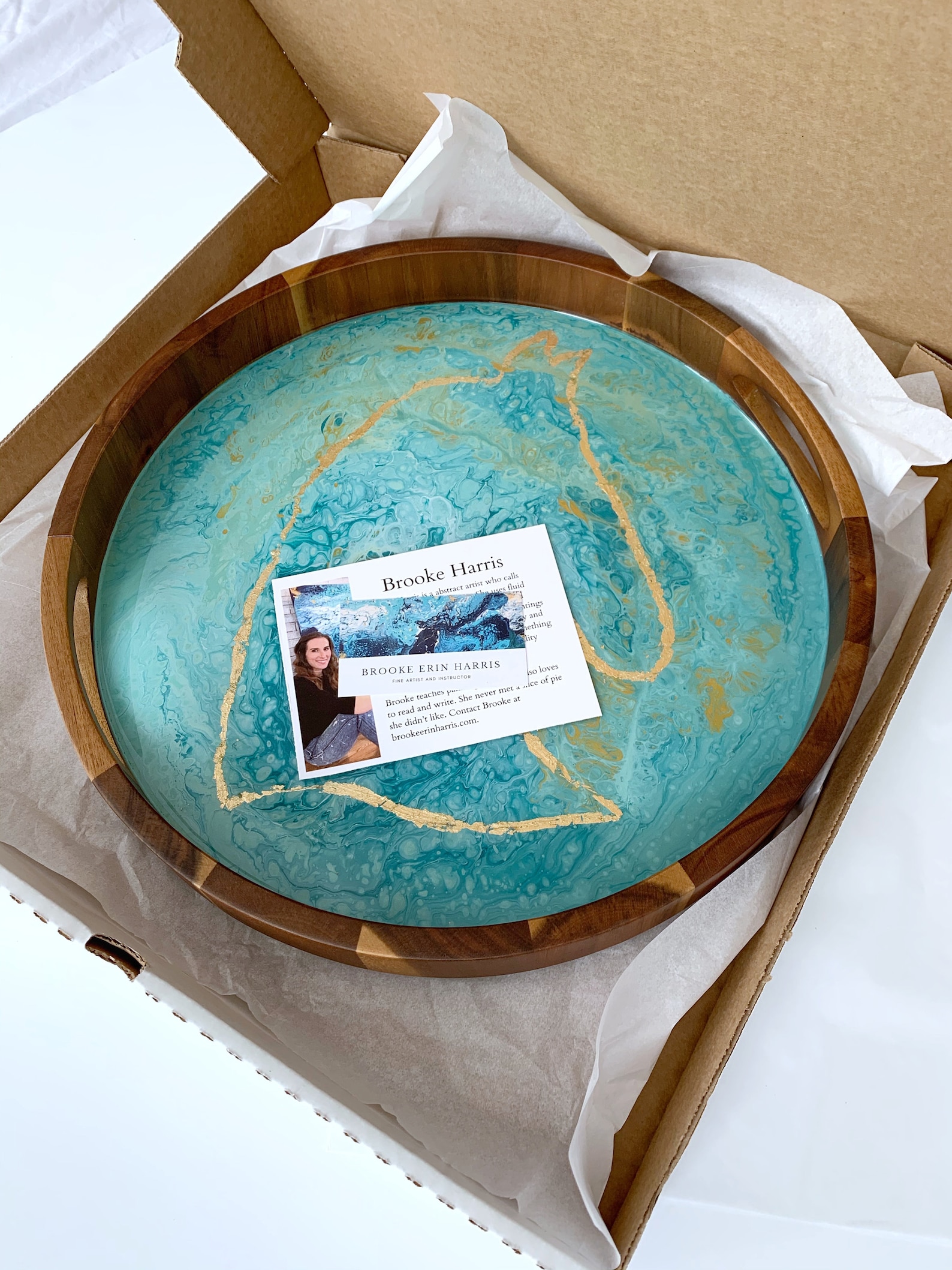 Home Decor | Acrylic + Resin Art | Decorative Tray | Serving Tray ...
