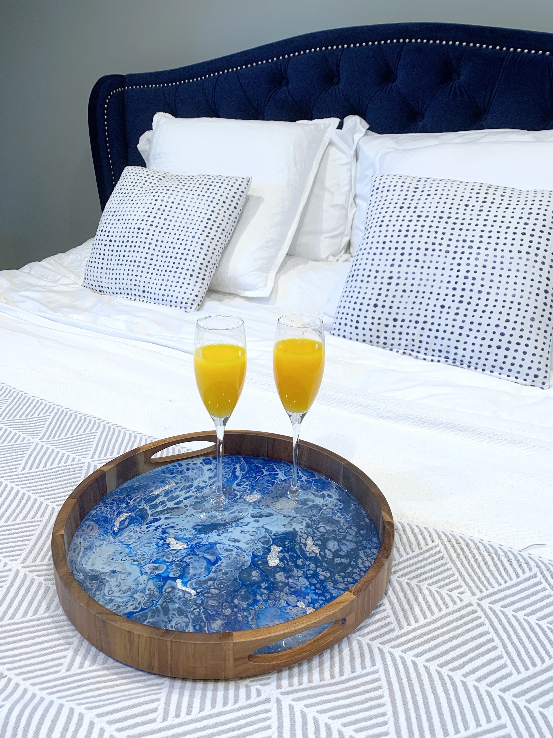 Home Decor | Acrylic + Resin Art | Decorative Tray | Serving Tray ...