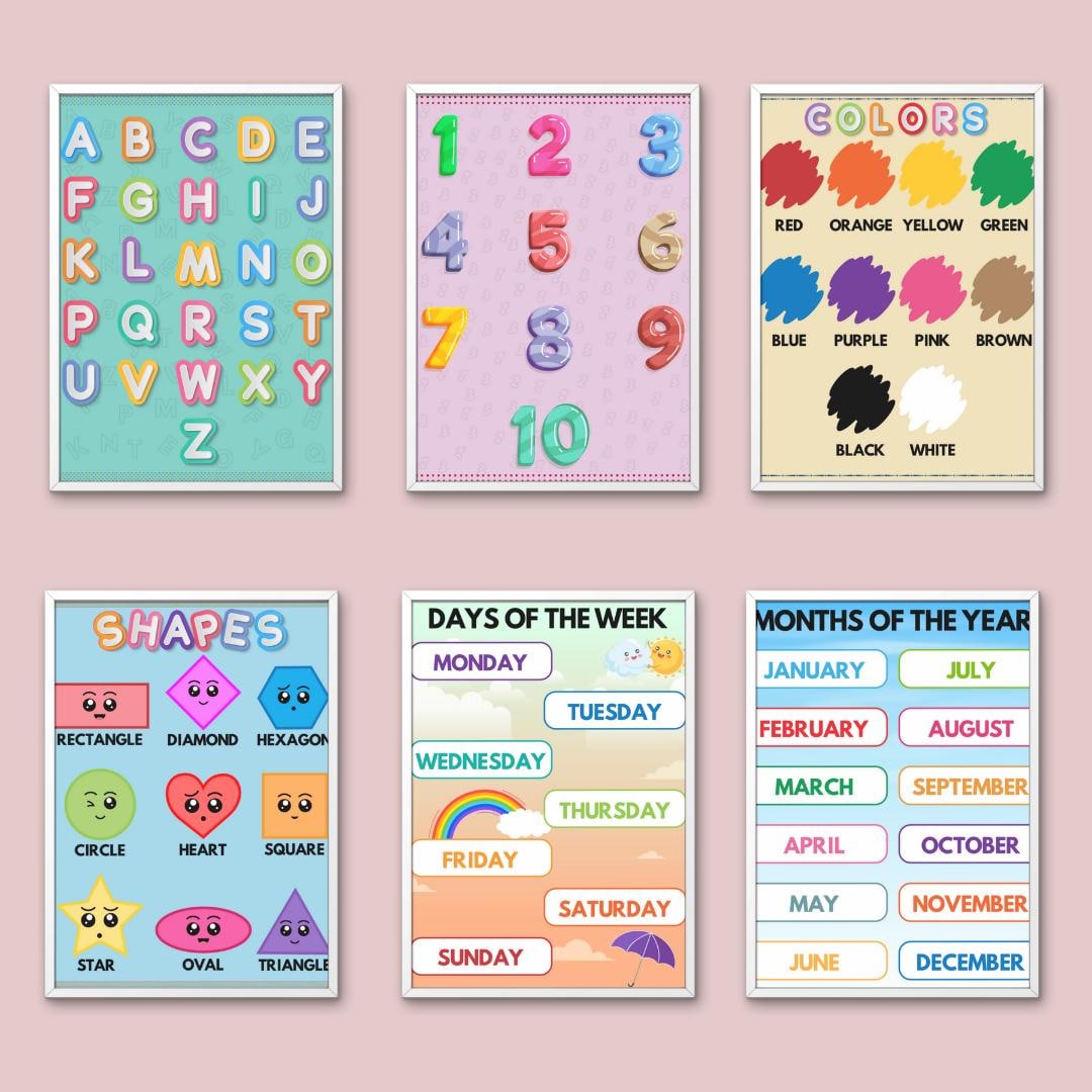 Printable Learning Poster - Educational Wall Art, Alphabet, Good ...