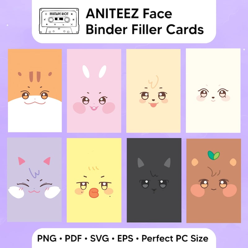 Ateez Photocards Template - Etsy