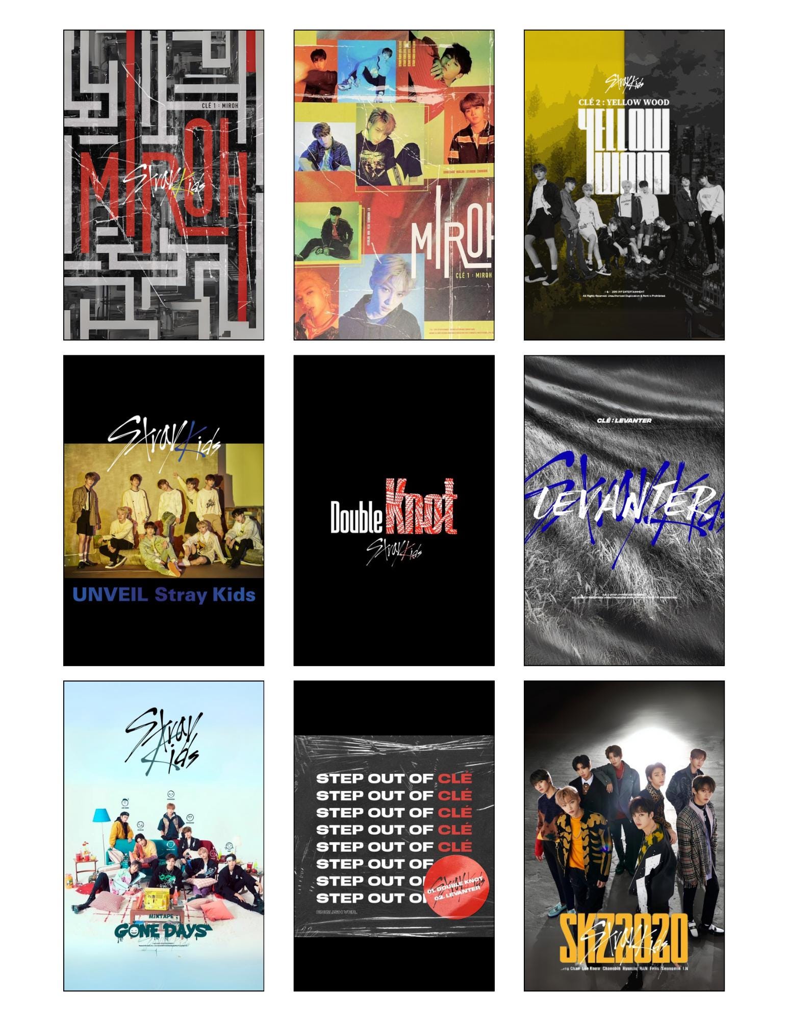 Stray Kids Album Photocard Binder Filler Cards: All SKZ Albums (digital ...