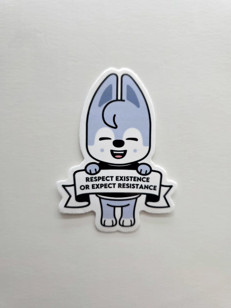 Stray Kids SKZOO Wolf Chan Respect Existance Sticker | Waterproof Vinyl ...
