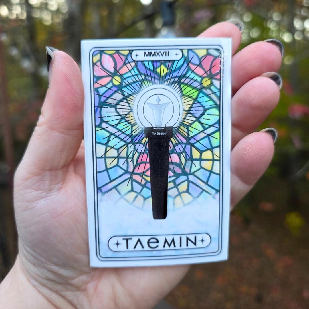 Shinee Taemin Lightstick Tarotbong Sticker | Waterproof Vinyl Sticker ...