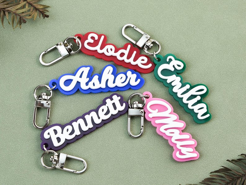 Customized Personalized 3D Printed Name Keychains,for Bags,sports Teams ...