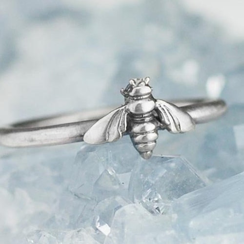 Sterling Silver Bee Ring Solid .925 Bumblebee Ring Bees Custom - Etsy