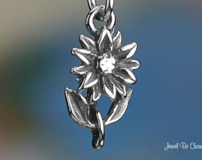 Sterling Silver Daylily or Lily Charm Garden Flower Lilies Solid .925 ...