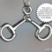 Sterling Silver Snaffle Bit Charm Horse Riding Tack 3D Solid | Etsy