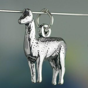 Sterling Silver Llama Charm Peru Peruvian Llamas Animal 3D Solid .925 ...