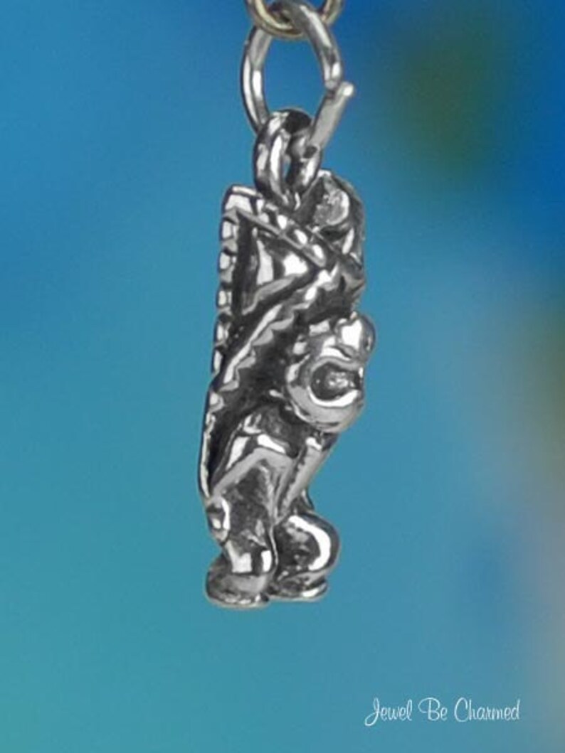 Sterling Silver Tiki Charm Lono Fertility Peace Hawaii 3D | Etsy