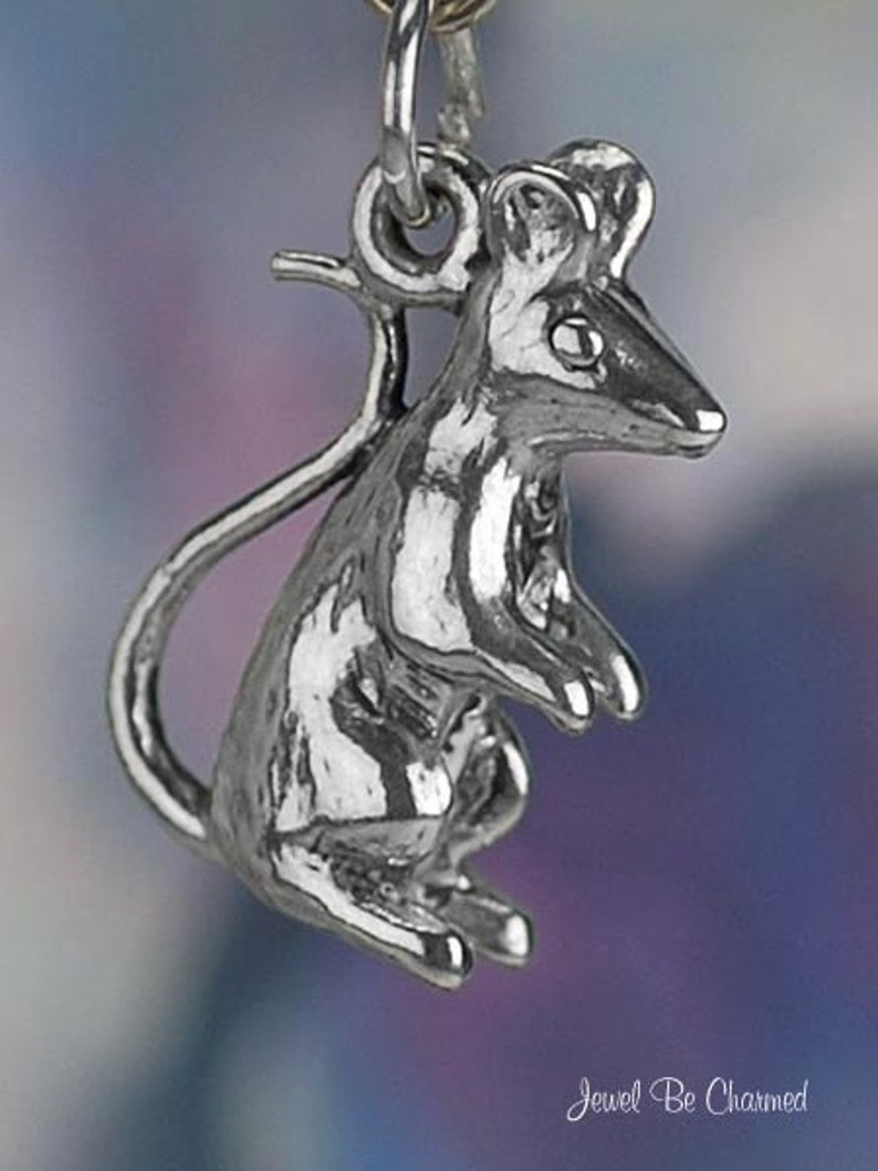 Sterling Silver Rat Charm Rodent Animal Pet Rats 3D Solid .925 | Etsy