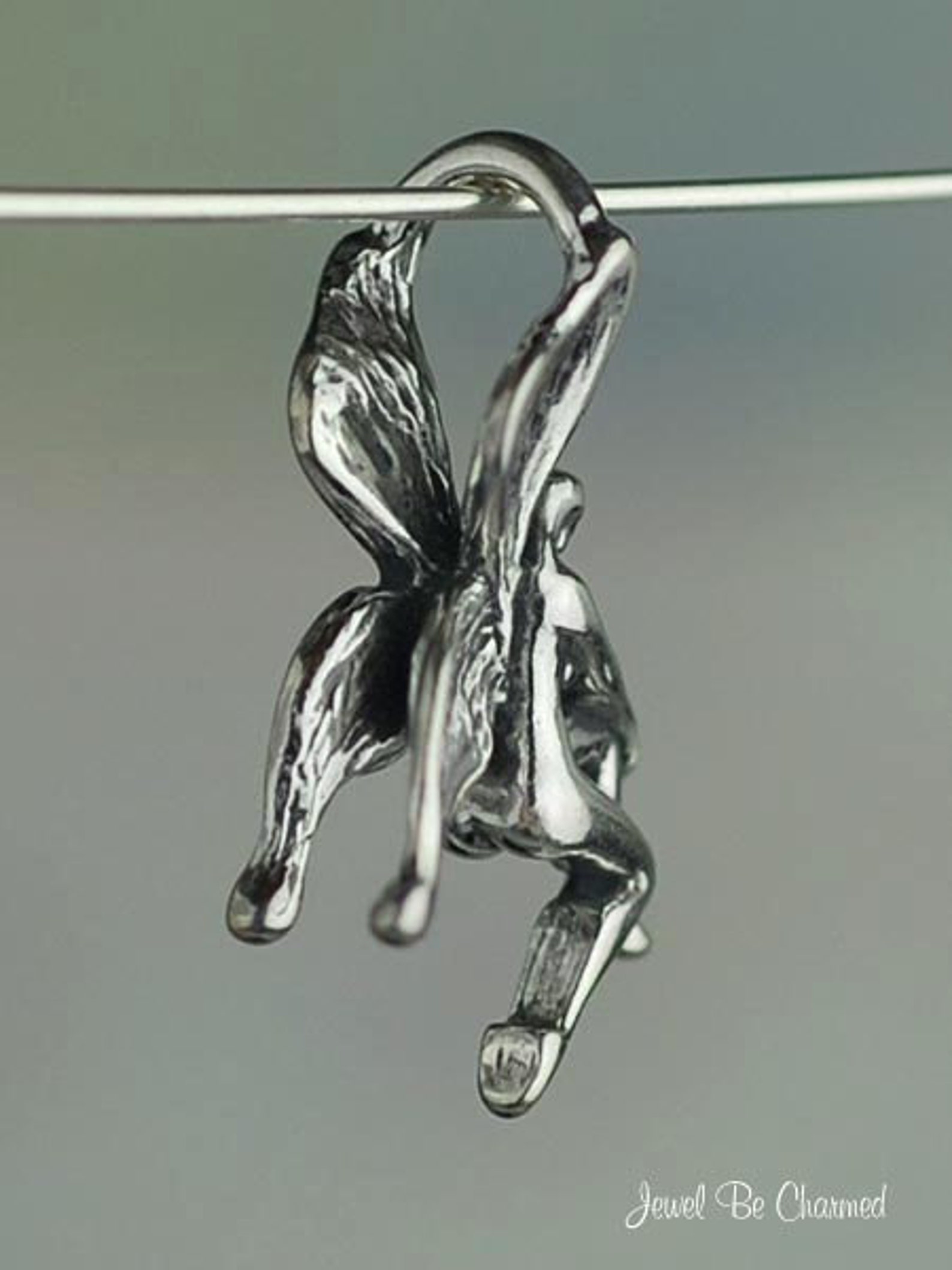 Sterling Silver Lovely Faerie Fairy CHARM or PENDANT Fantasy - Etsy